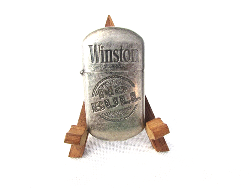 Ad for Winston "No Bull" Lighter Flip Top New Never Lit Smooth Easyout ...