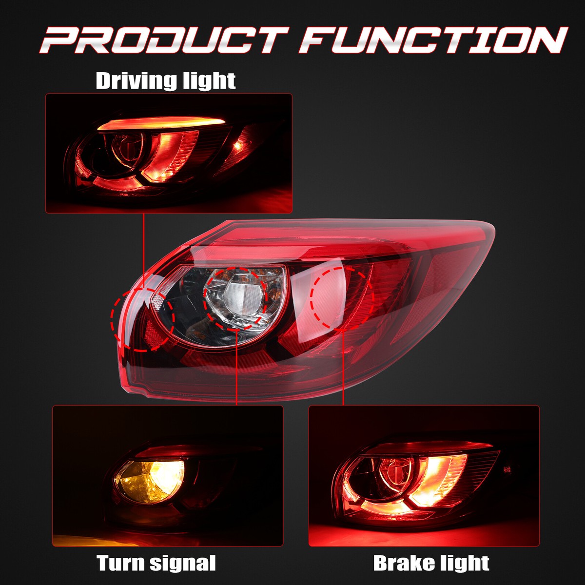 Driver Side Tail Light Assembly Driver Side Outer Tail Light For 2013 ...