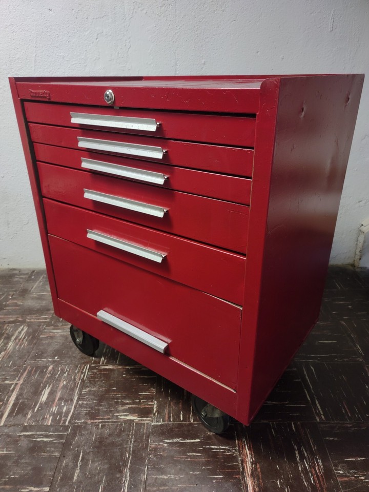🔥RARE Vintage KENNEDY 6-Drawer Steel Rolling Machinist Tool Box Cabinet ...