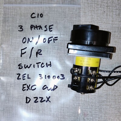 Emco Compact 10 Lathe Parts: 3 Phase Forward / Reverse Switch ZEL310003 ...