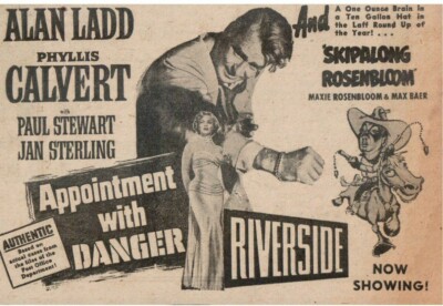 1950's "Skipalong Rosenbloom" & "Appointment with Danger" Ladd ...