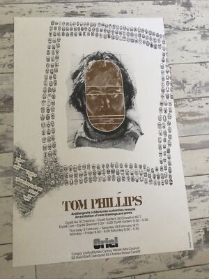 Rare Tom Phillips Exhibition Poster 1977 Oriel Cardiff Welsh Arts ...