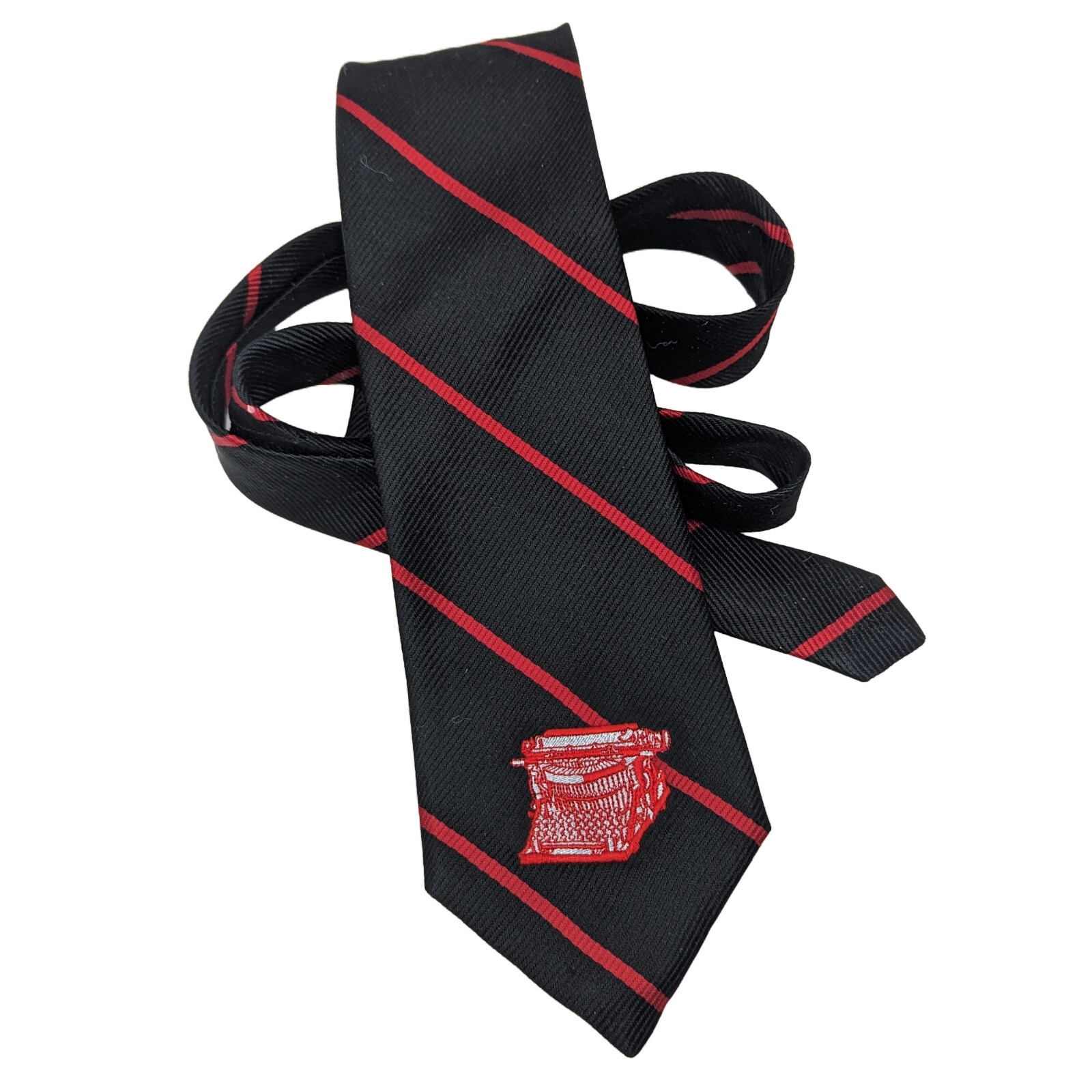 Vtg Silk Neck Tie ANTIQUE TYPEWRITER Northeastern University Dept. of ...