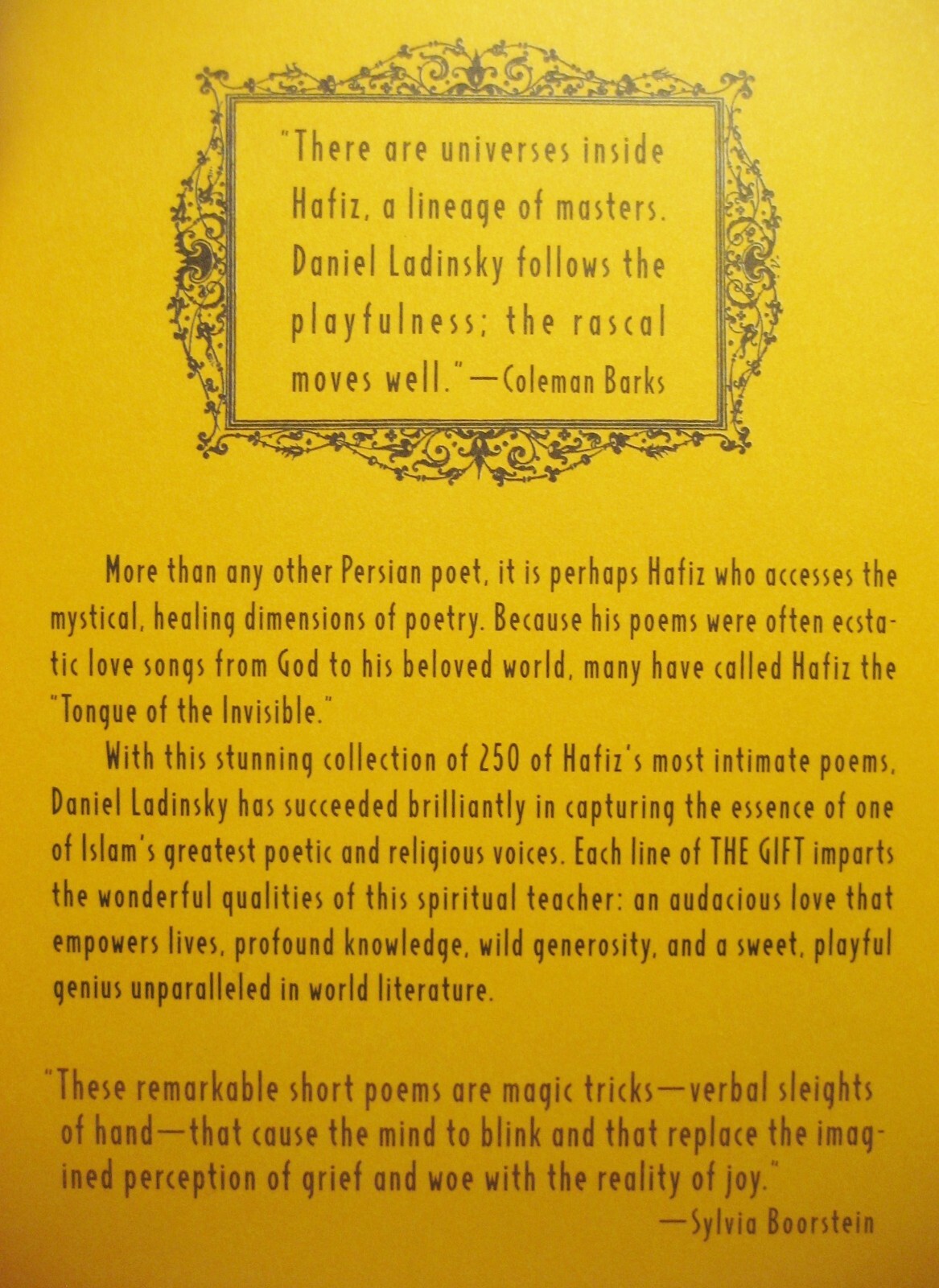 Compass Ser.: The Gift : Poems by Hafiz, the Great Sufi Master by ...