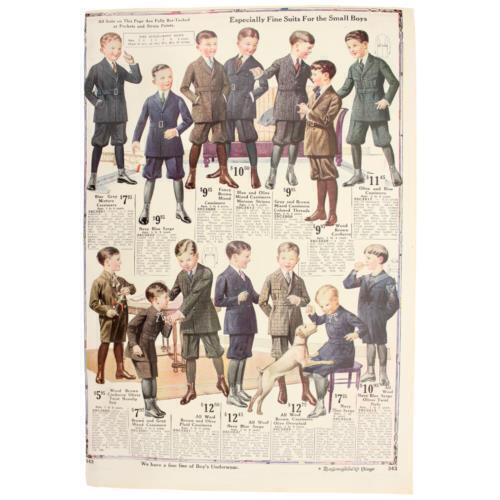 1920 BOYS PROHIBITION ERA OVERCOATS OLD MONEY AESTHETIC PRINT AD ...