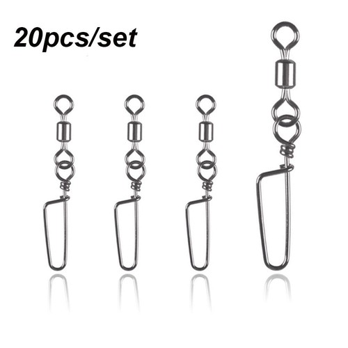 Steel T shape snap Fishing Connector Rolling Swive Swivels Snap Solid ...