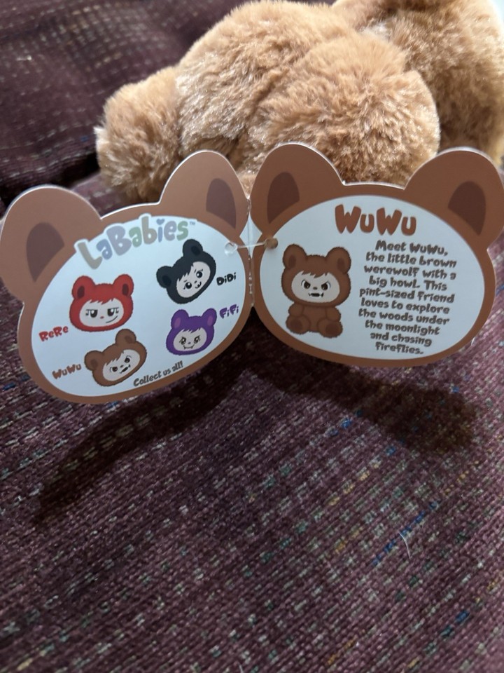 New LaBabies WUWU Monster 5” Keychain Clip, BROWN | eBay