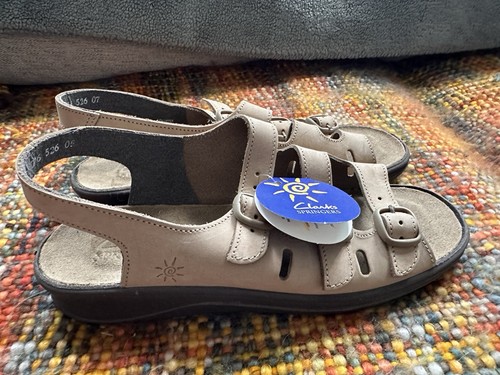 NWT Clarks Sandal Womens Springers Sunbeat Tan Leather Comfort ...