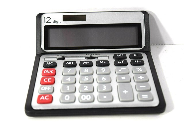 Pen + Gear 12 Digit Desktop Calculator w/ Large Display W1290N - Fast ...