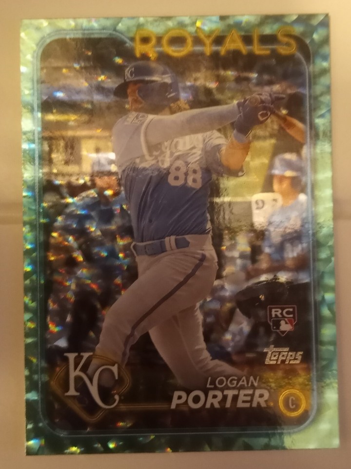 Logan Porter RC Topps 24 ser. II Aqua refractor /399 card # 666. | eBay