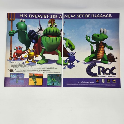 Croc Legend of the Gobbos PlayStation 1 PS1 Luggage Print Ad/Poster ...