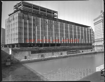 CHICAGO SUN-TIMES BUILDING CONSTRUCTION VTG ORIG 1950S 4X5 LF PHOTO ...