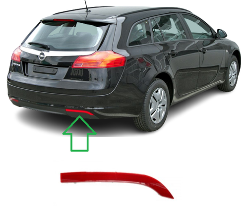NEW FOR OPEL INSIGNIA 08-17 GENUINE REAR BUMPER REFLECTOR RED RIGHT O/S ...