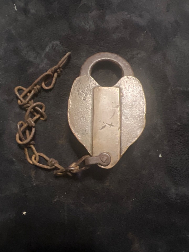 old railroad lock antique with chain | eBay