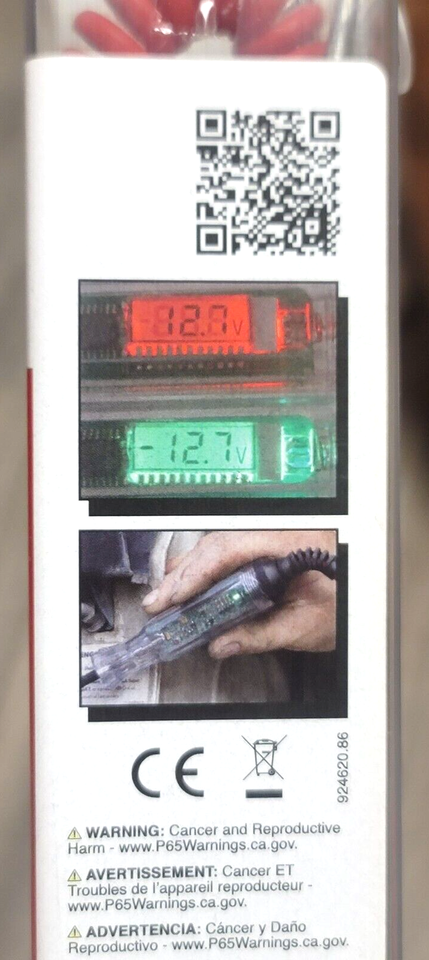 Lisle Digital Test Light/ Circuit Tester Red/Green 3-49V w/ Large Clip ...