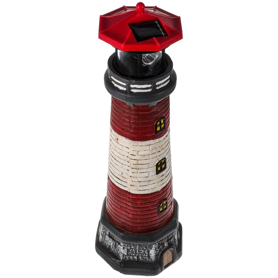 2025 SOLAR POWERED LIGHTHOUSE ROTATING LED GARDEN LIGHT HOUSE DECOR UK ...