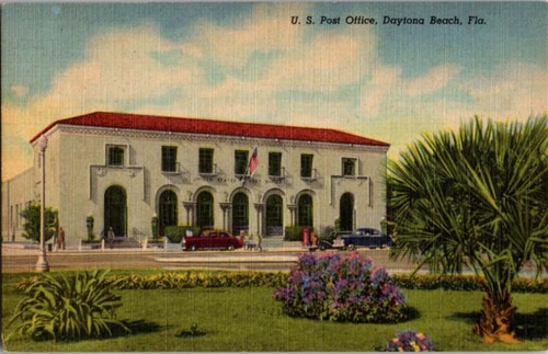 Daytona Beach Florida FL : POST OFFICE SCENE j/24 BG4015 | eBay