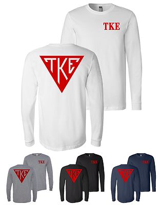 Tau Kappa Epsilon Fraternity Triangle Bella+Canvas Long Sleeve Shirt ...