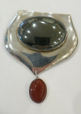 VINTAGE TULLA BOOTH Designer STERLING '80 PIN-BROOCH DECO STYLE 48.8GR ...