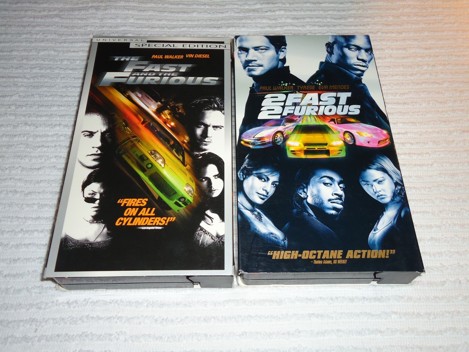 The Fast and The Furious VHS Lot of 2 w/ 2 Fast 2 Furious Paul Walker ...