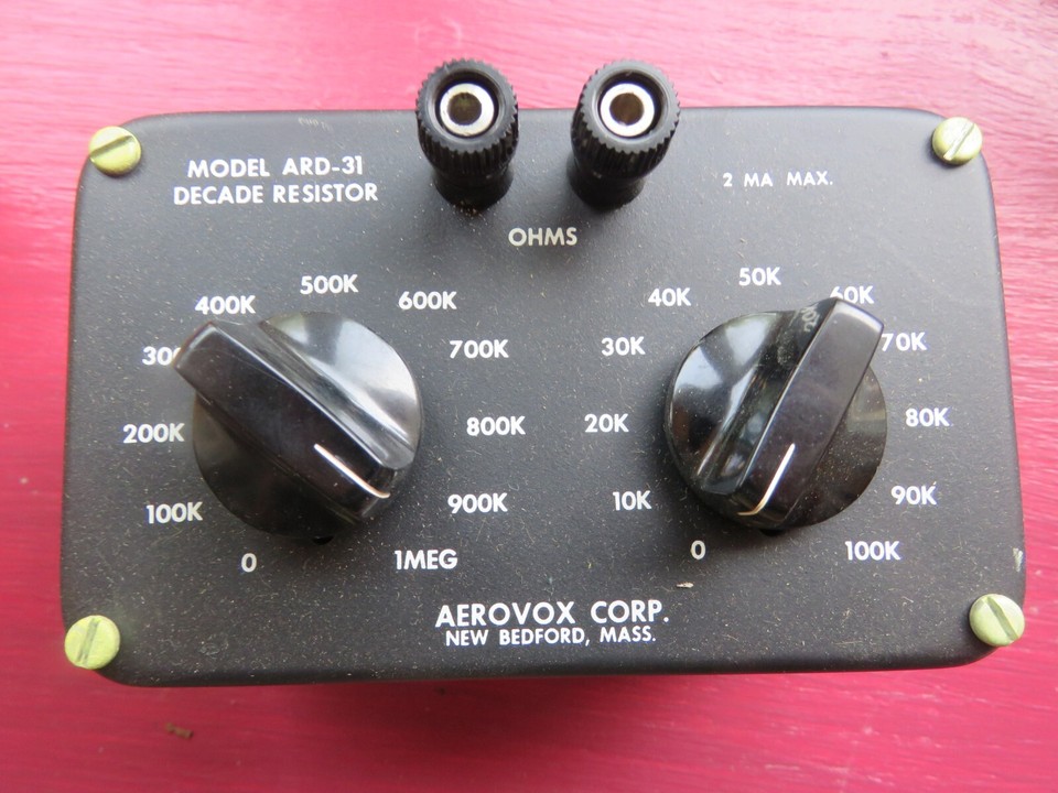 Aerovox Corp. Vintage Decade Resistor, Ohms, Model ARD-31 New in open ...