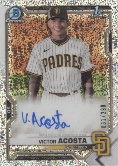 2021 Bowman Chrome - Prospect Autographs Victor Acosta #CPA-VA Speckle ...