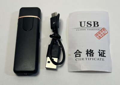 Electric Lighter USB Flameless Touch Sensor Black Color M2 | eBay