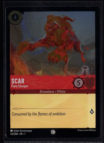 Scar 122/204 Common Foil The First Chapter Disney Lorcana TCG Near Mint ...