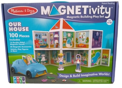 Melissa & Doug Magnetivity Magnetic Building Play Set Our House Toy 100 ...