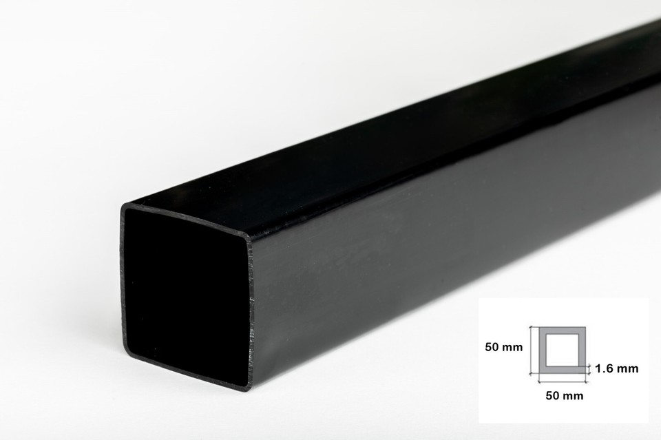 Plastic Square Tubes, PVC box section, square pvc pipe, 1 metre, 50x50 ...