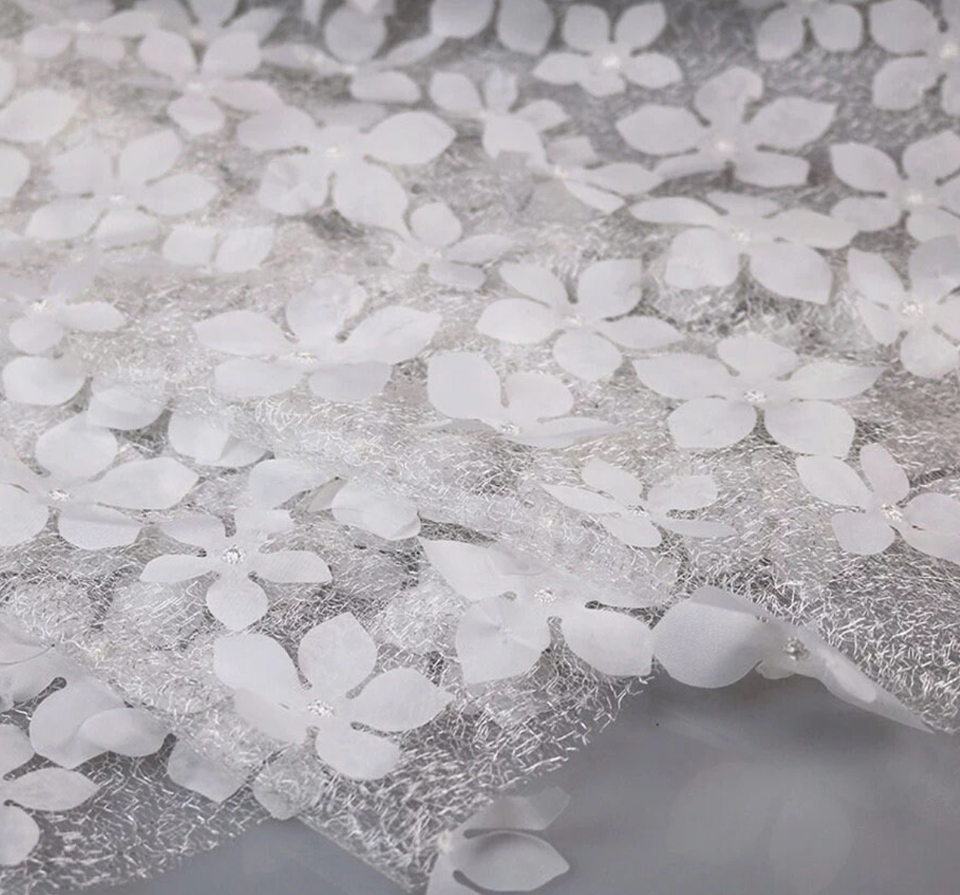 Fabric Bulk, Lace Fabric, 3d Flower Lace Fabric , Wedding Dress Fabric ...