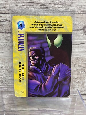 Marvel OVERPOWER VENOM EDDIE BROCK REPORTER special - IQ Trading Card ...