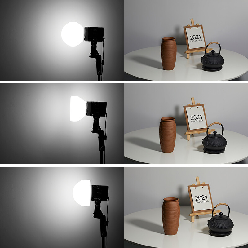 Godox ML-CD15 ML-CS1625 Diffuser Dome Kit 3 Adapter for LED Video Light ...