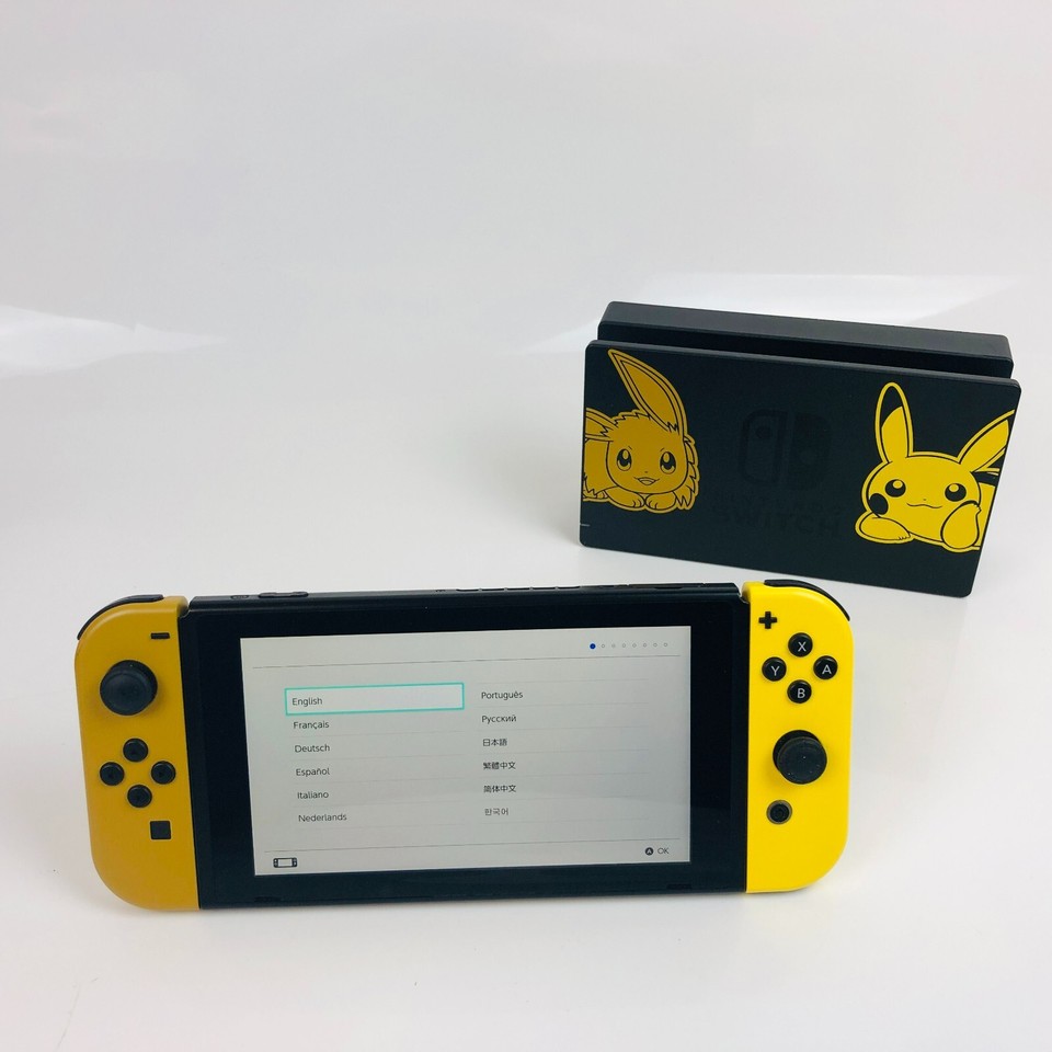 Nintendo Switch Pokemon LET'S GO Pikachu Console Limited Edition Set ...