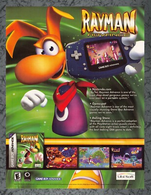Rayman Advance Nintendo Game Boy Advance GBA - Print Ad Original Art 7 ...