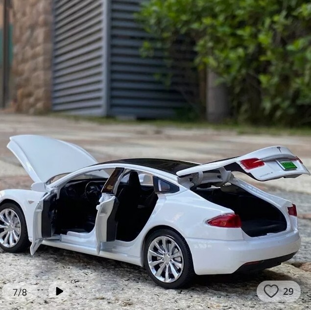 NEW- 1:32 Tesla Toy Cars Model S Die Cast Metal Model Cars for Kids ...
