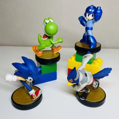 Anime Mixed set Figure Amiibo Rockman Sonic Falco Mario Yoshi Nintendo ...