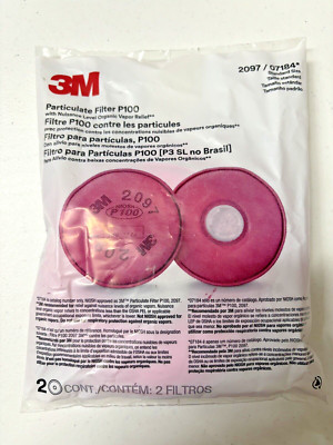 3M 2097 / 07184 Replacement P100 Particulate Filter Nuisance Level ...