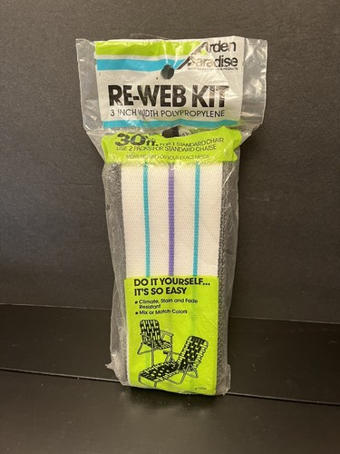 Arden Paradise Re-Web Kit Lawn Chair Webbing 30ft Turquoise Purple ...