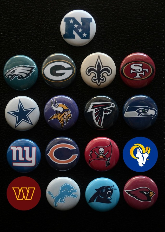 NFL Team Magnet Set (All Teams) - 1 1/2" (Set of 35 Magnets) | eBay