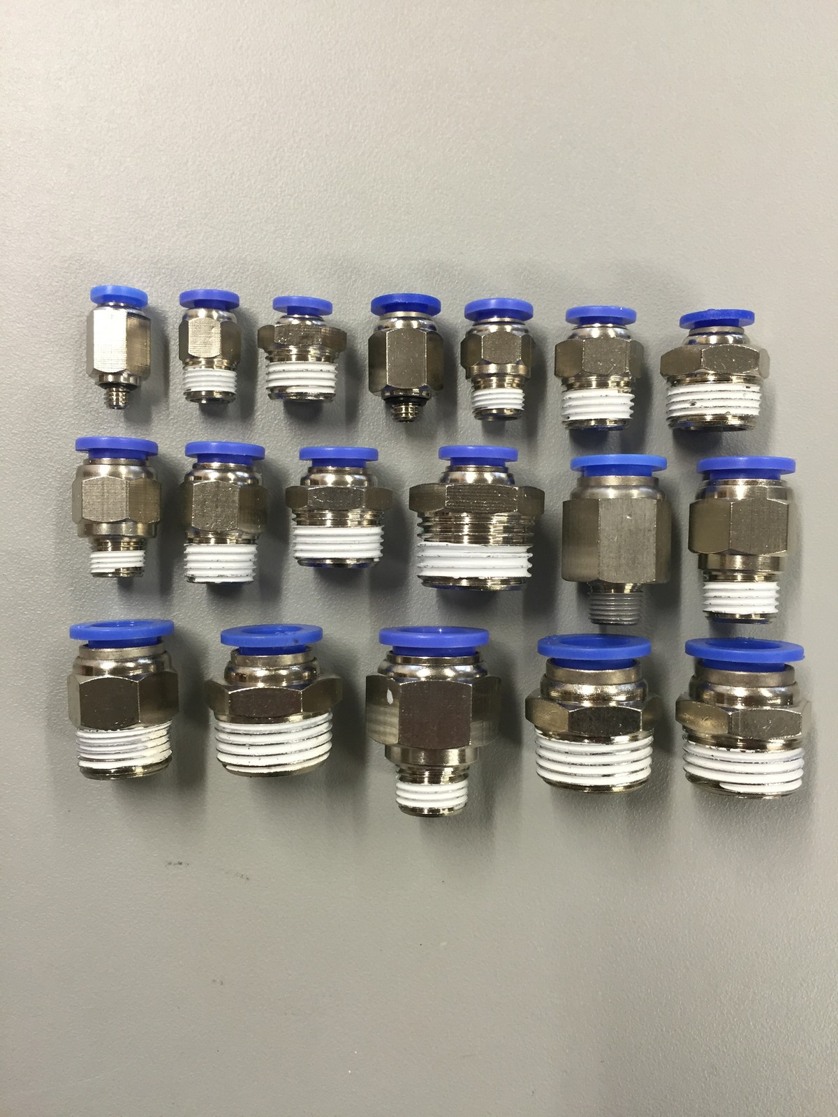 Male Stud Push In Fit Pneumatic Fittings for Air Water BSPT Tube 4 6 8 ...