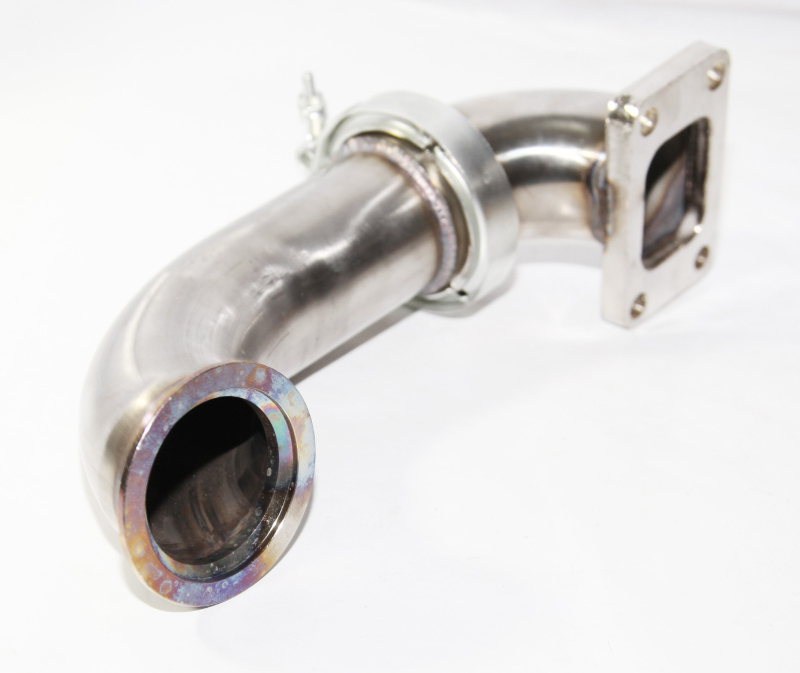 2 Pieces Design DIY 2.5” Rotatable pipe T3 Flange to 2.5”ID V-band ...