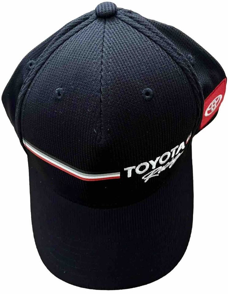 TOYOTA RACING BLACK BASEBALL CAP HAT STRIPED LOGO ADJUSTABLE NEW NWOT ...
