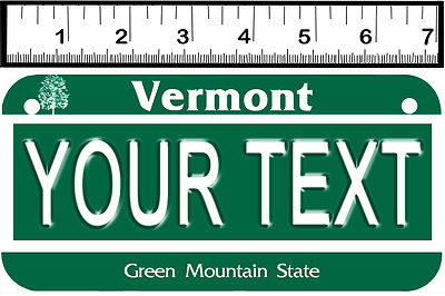 PERSONALIZED ALUMINUM MOTORCYCLE STATE LICENSE PLATE-VERMONT | eBay
