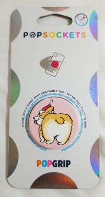 POPSOCKETS Premium PopGrip Cell Phone Grip Christmas Corgi Dog Butt NEW ...