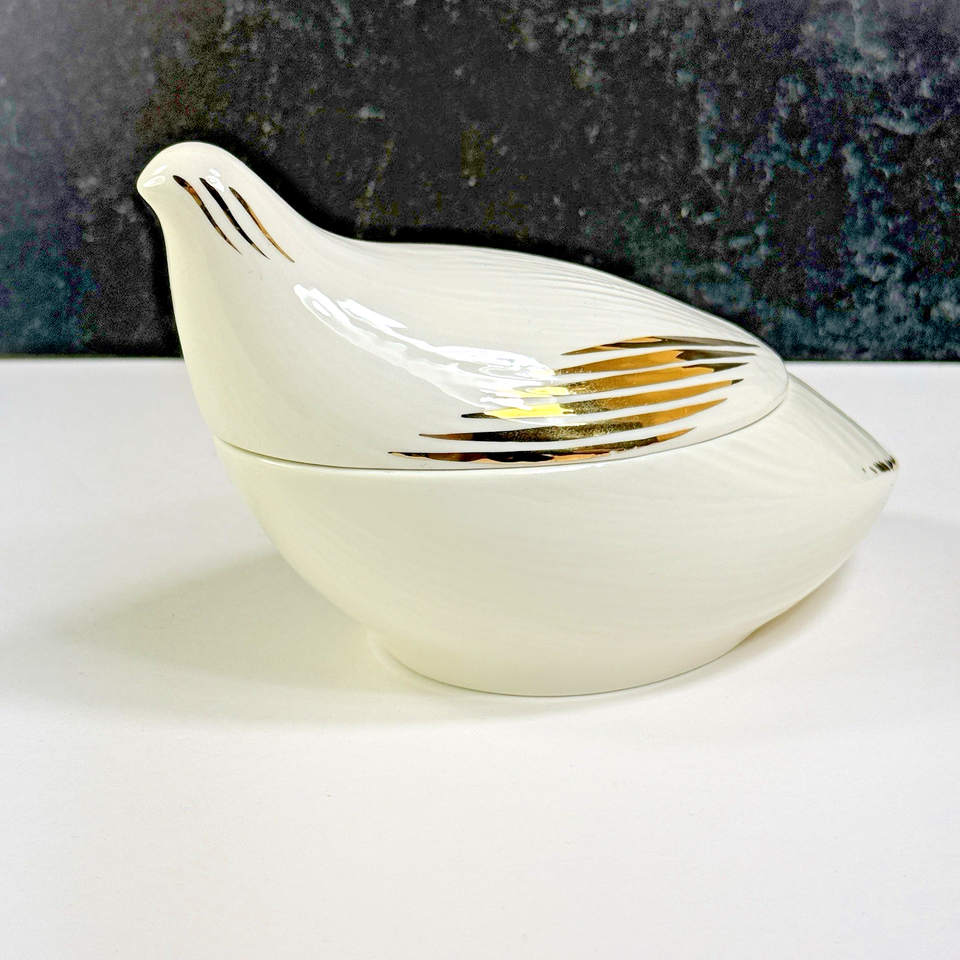 MCM Dr. Emerte Agostinelli Italy Hand Painted Dove Bird Trinket Box ...