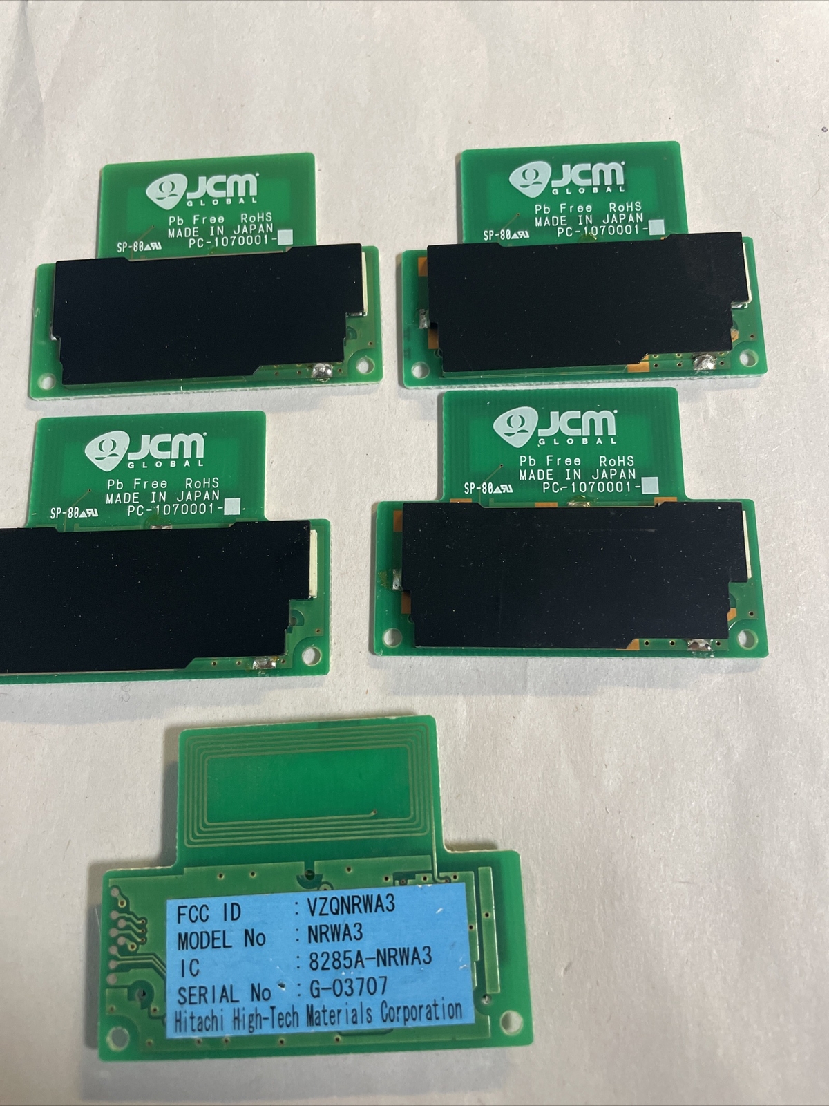 Lot 5 JCM Validator RFID Module Boards PC-1070001 By Hitachi NRWA3 ...