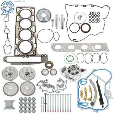 For 2010-2016 GM Ecotec 2.0L 2.4L Timing Chain Gears Kit + Head Gasket ...