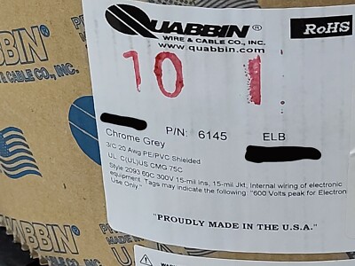 Quabbin 6145 20/3C Twisted Shielded Communication Cable = Belden 8772 ...