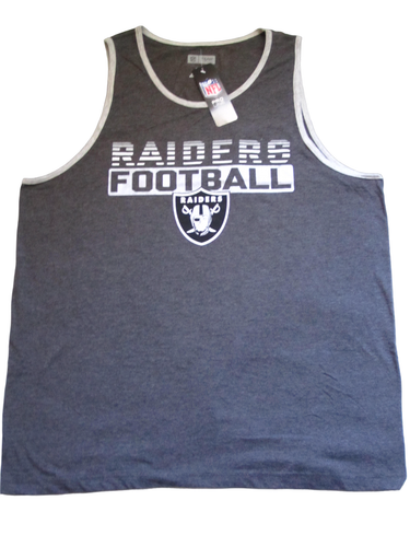Raiders football tank top Men's Large Gray NFL Team Apparel NWT | eBay